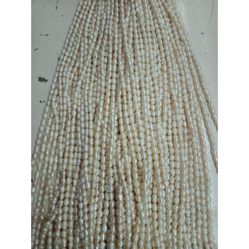 Ricepearl freshwater pearls sold per strand. | Shopee Philippines