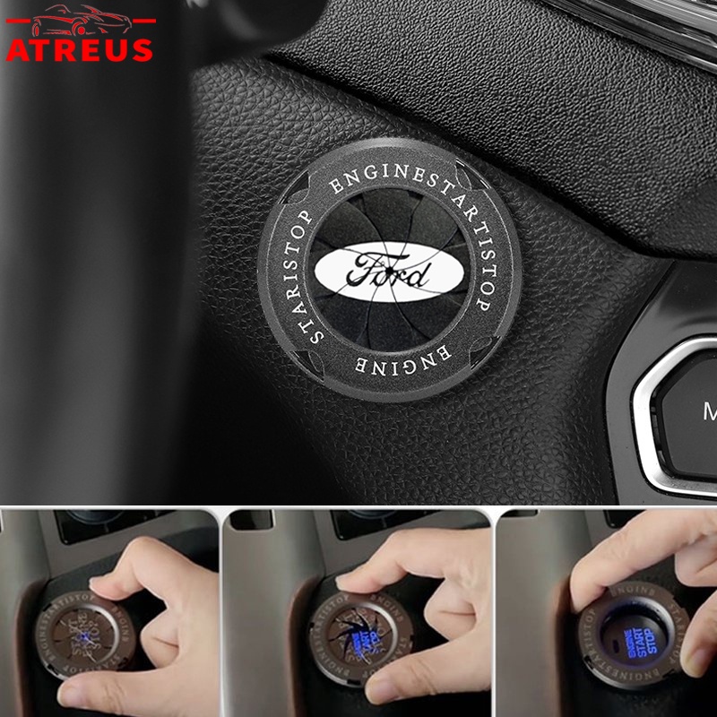 Ford Car Ignition Switch Ring Engine Start Stop Button Cover For Ranger ...