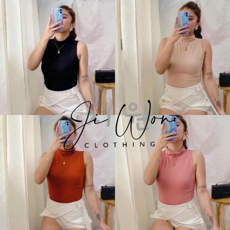 Sleeveless Turtleneck Top | Shopee Philippines