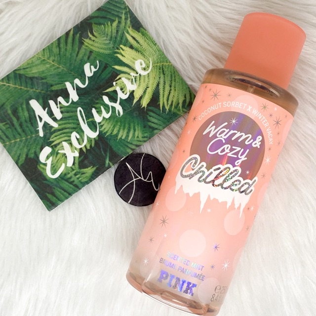 Authentic Victorias Secret Pink Warm And Cozy Chilled Scented Mist