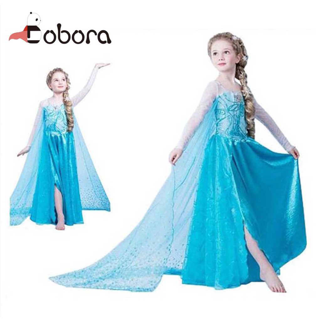 BOBORA Girl Kids Long Sleeve Princess Weeding frozen dress | Shopee ...