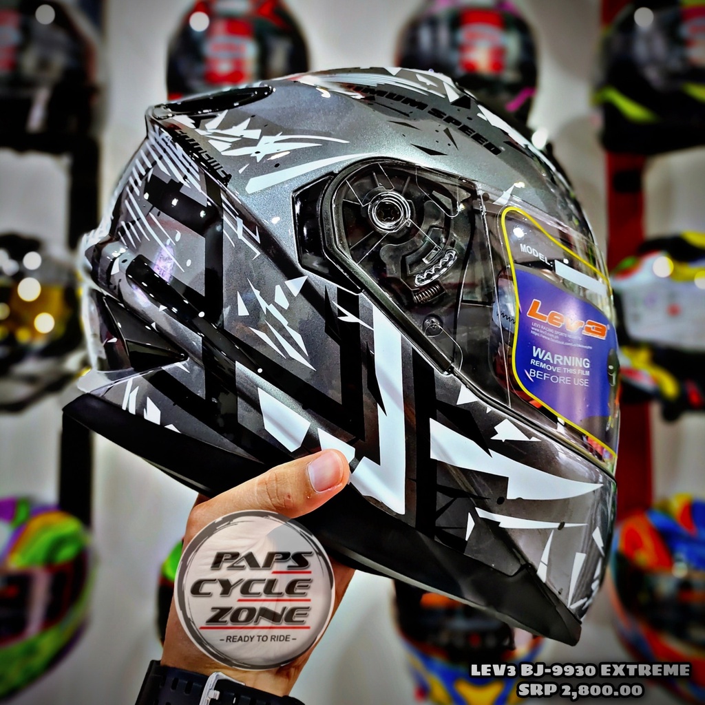 LEV3 BJ-9930 EXTREME DUAL VISOR FULL FACE HELMETS | Shopee Philippines