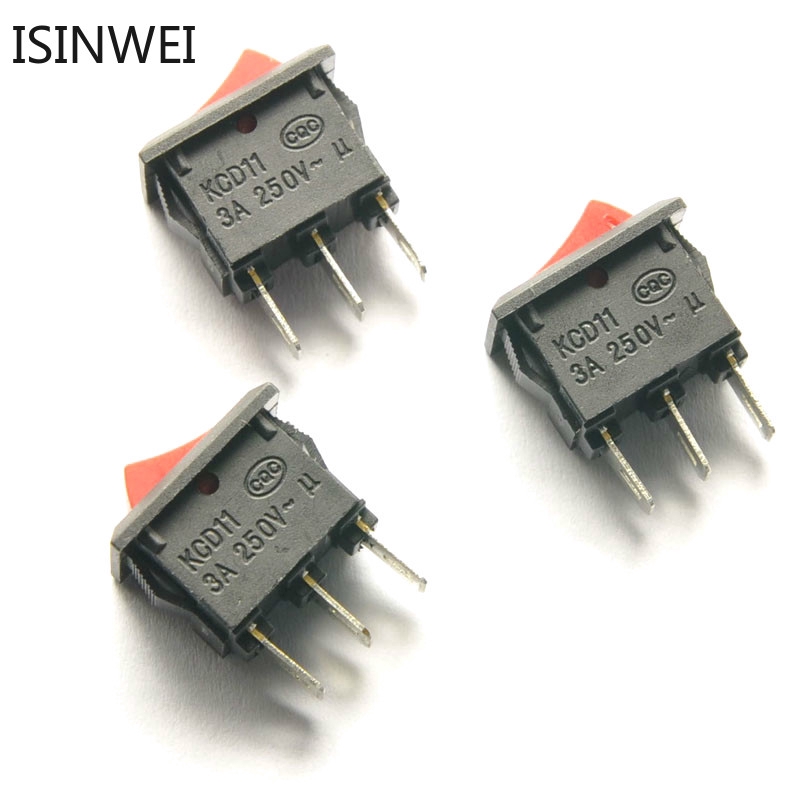 20pcs Rocker Switch Power Switch KCD11 15MM*10MM 3A/250V 3pin | Shopee ...