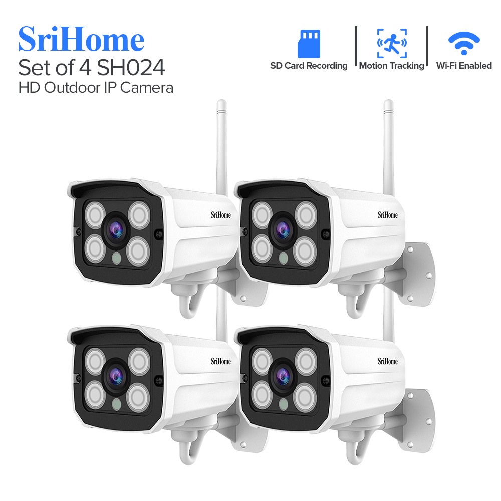 Sricam SriHome SH024 Set of 4 CCTV Camera 3MP Night Vision Onvif ...