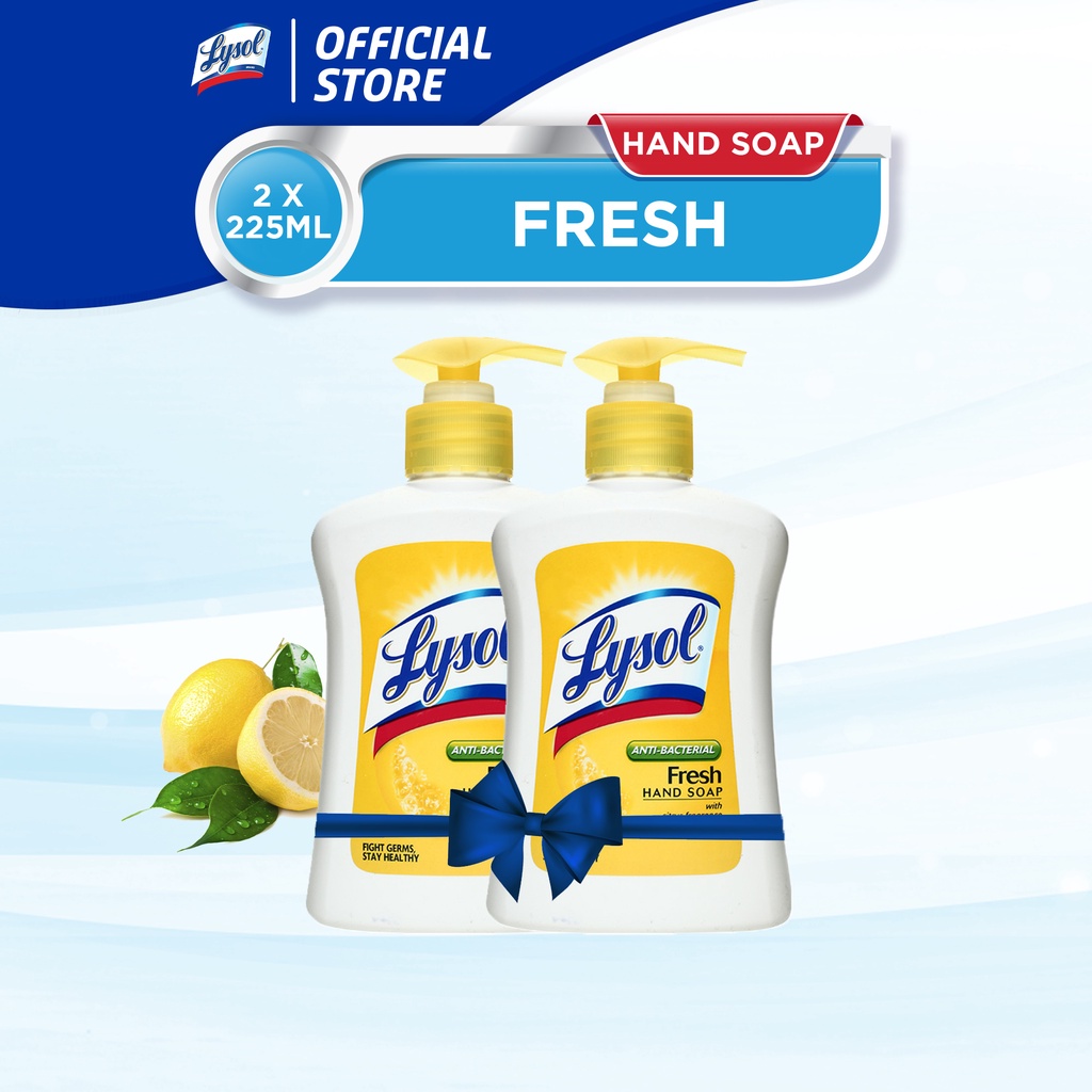 Lysol Antibacterial Hand Soap Fresh 225ml Twin Pack | Shopee Philippines