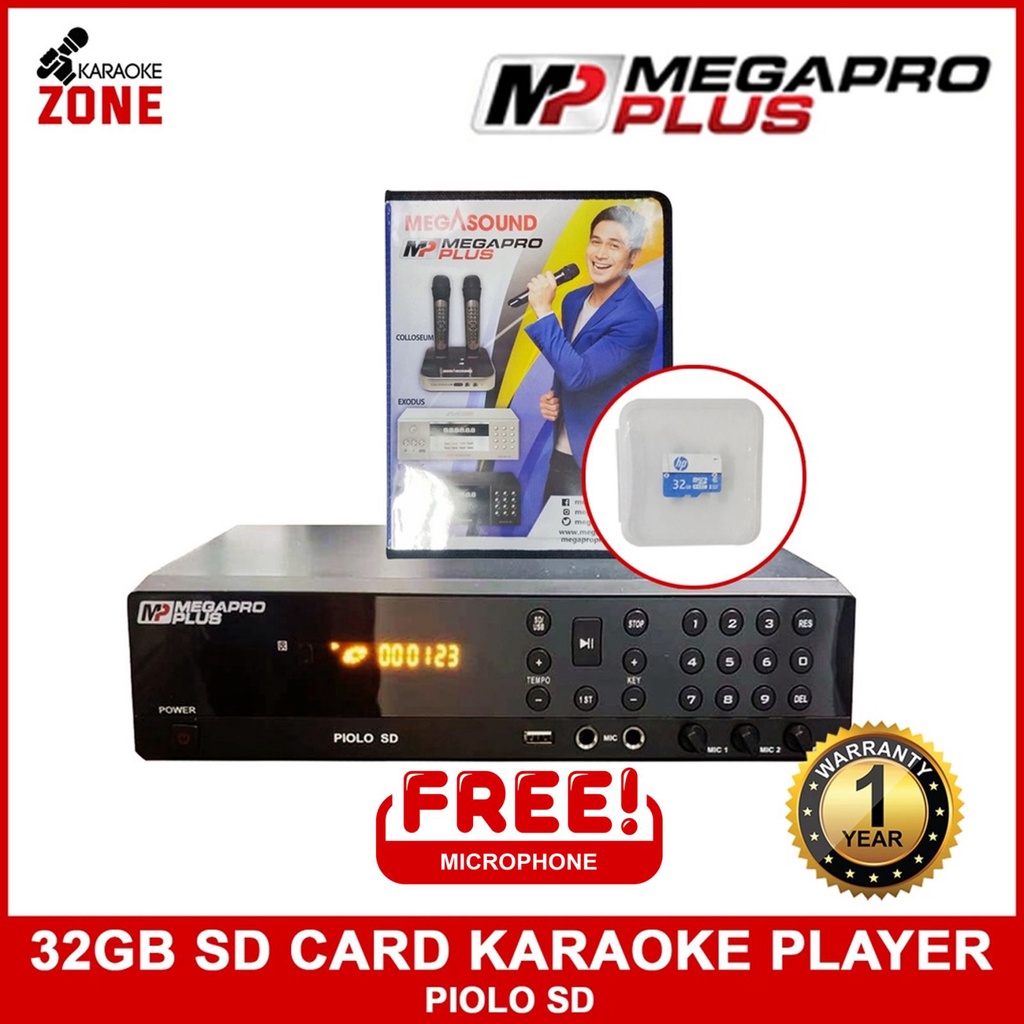 Megapro Plus Piolo SD 32GB SD Card Karaoke Player with up to 19,000 songs, MTVs, | Shopee ...