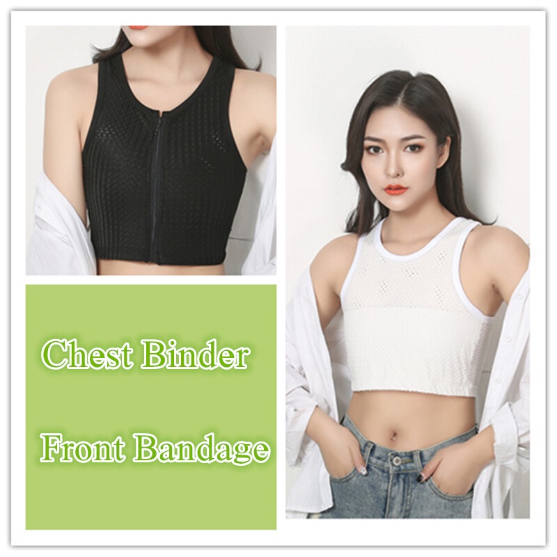 2 Pieces Front Bandage Chest Breast Binder Flat Transman Les Underwear