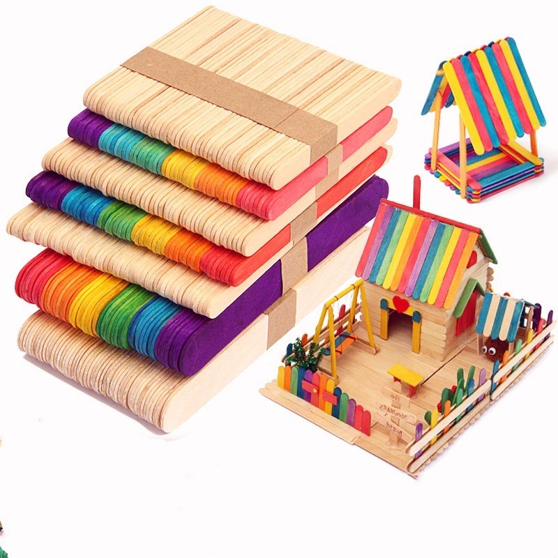 School popsicle sticks Wooden Popsicle Stick Ice Cream Sticks Arts ...