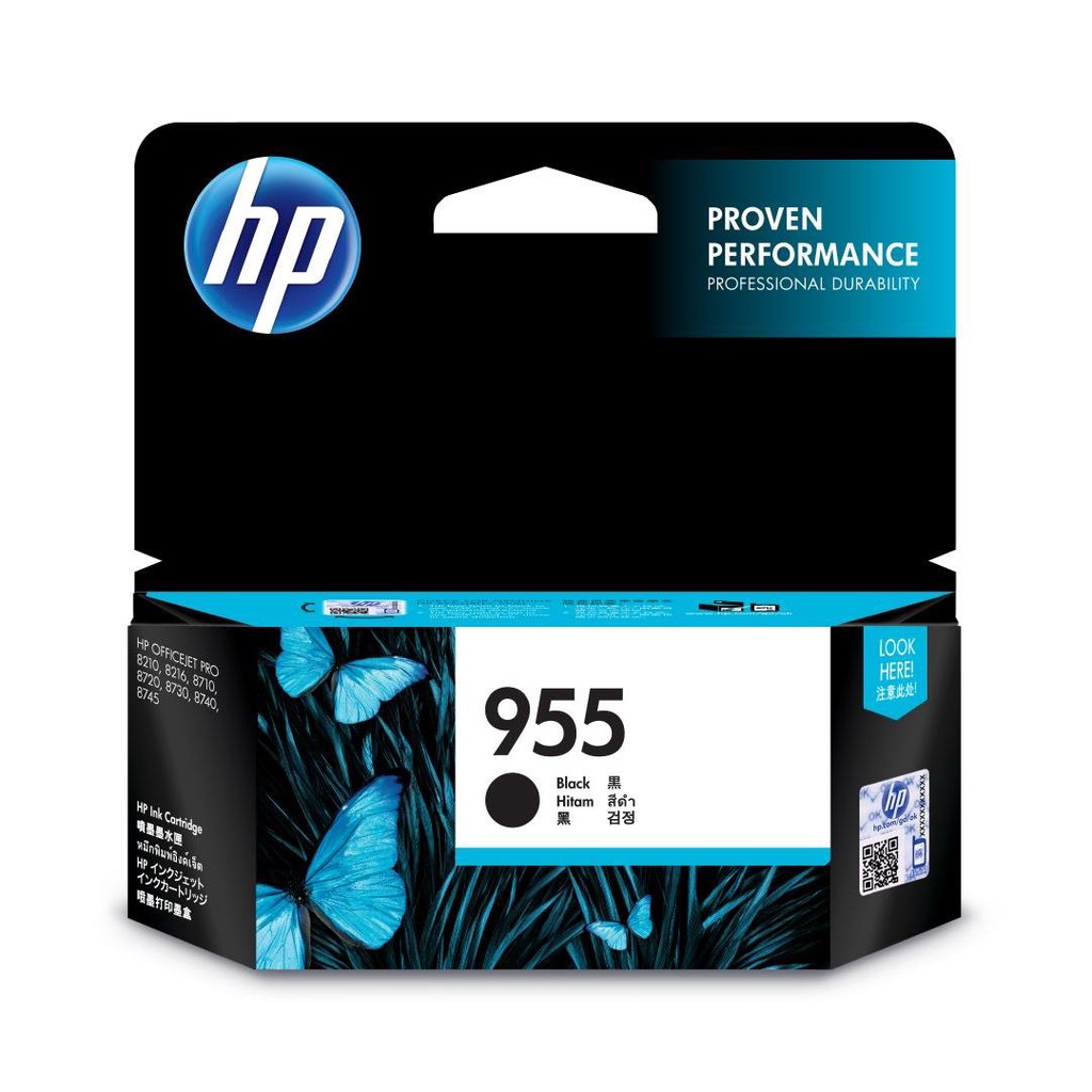 HP 955 Black Original Ink Cartridge (L0S60AA) HP OfficeJet Pro 8210 ...
