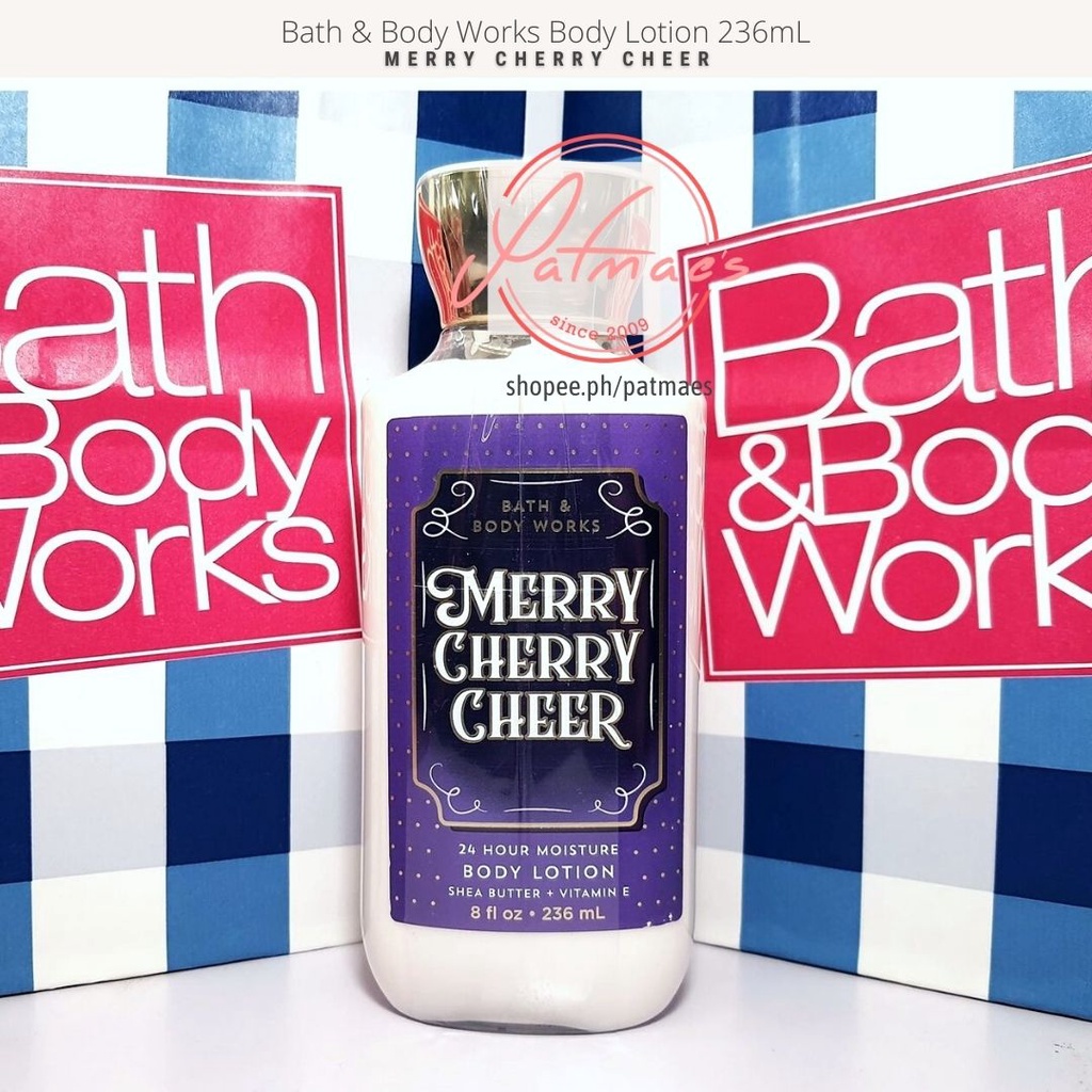 Bath and Body Works Body Lotion Merry Cherry Cheer 236mL | Shopee ...