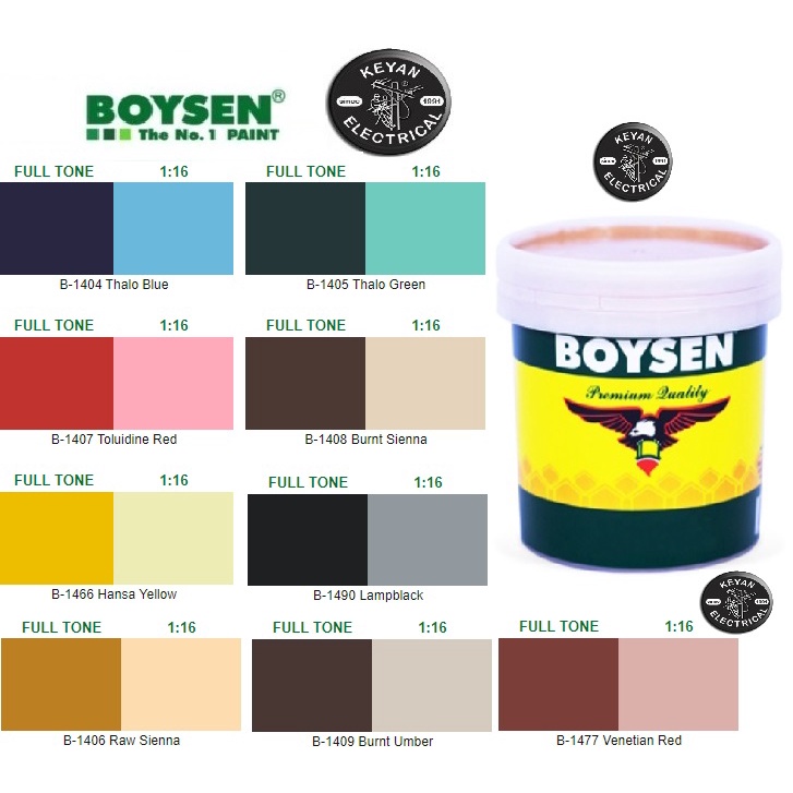 Boysen LATEX COLORS Acrylic Based Tinting Paints For LATEX PAINTS For Stone Concrete New Stocks 