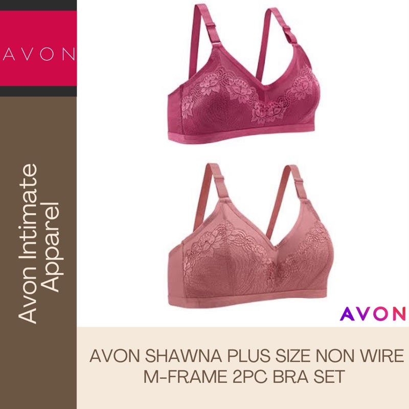 Avon Shawna plus size non-wire M-frame 2pc bra set | Shopee Philippines