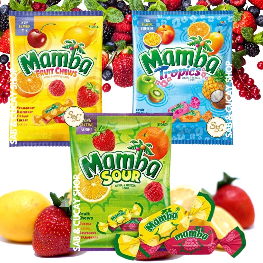 Mamba Fruit Chews Tropics Sour Chewy Candy | Shopee Philippines
