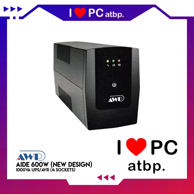 AWP Aide 600W-1000VA UPS/AVR (4 Sockets) | Shopee Philippines