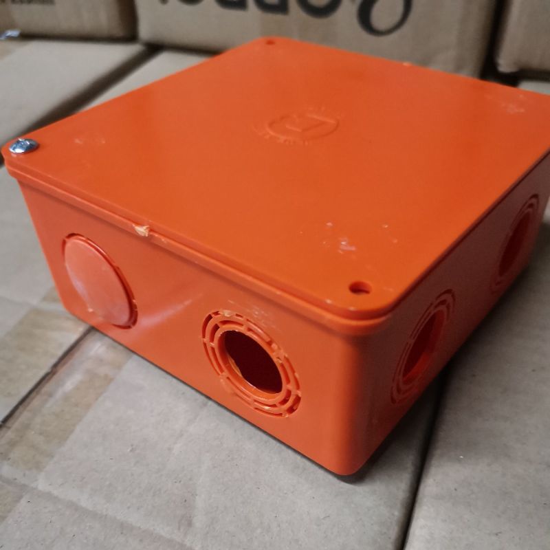 Pvc orange Square Junction box 5x5 | Shopee Philippines