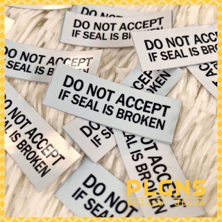 100pcs Do not accept if seal is Broken Stickers WATERPROOF hologram ...