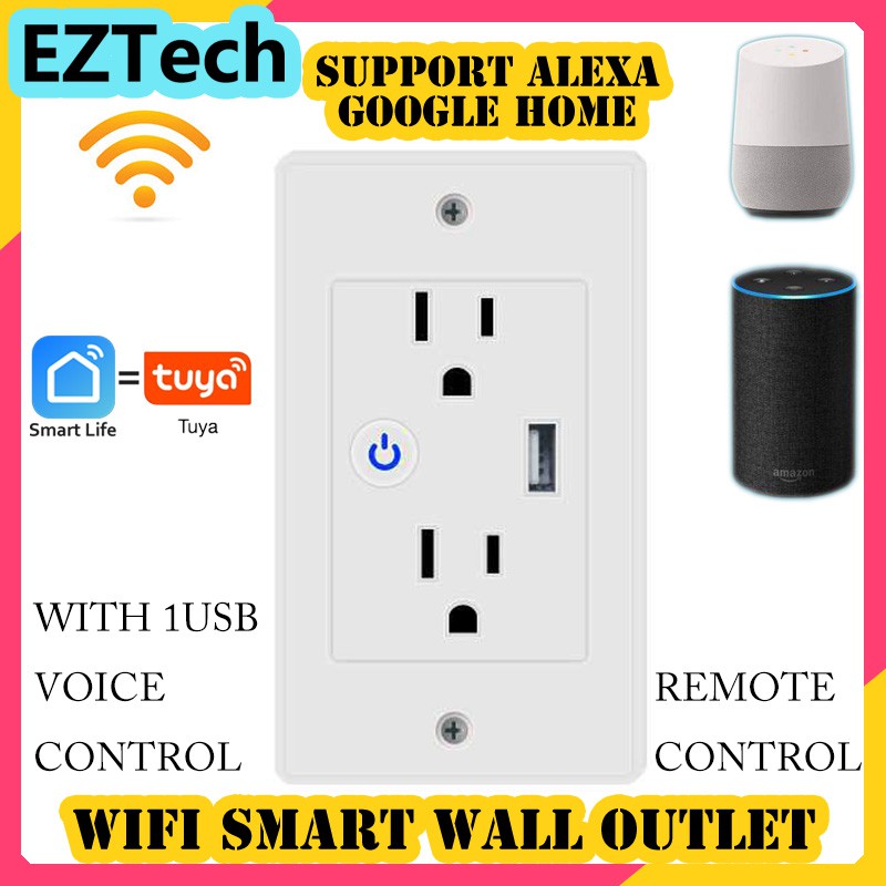 EZTECH tuya/smart life US WiFi Smart Wall Outlet with USB wall plug ... EZTECH tuya/smart life US WiFi Smart Wall Outlet with USB wall plug ...
