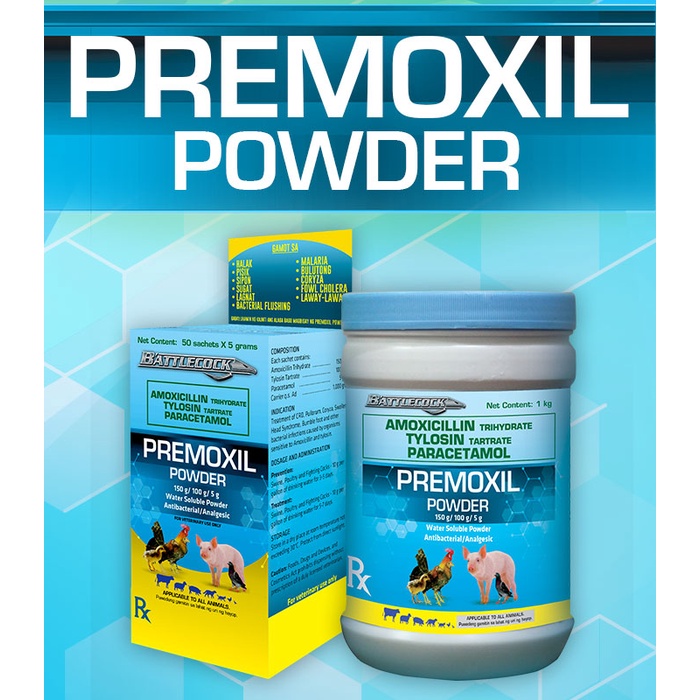 PREMOXIL for Gamefowls (tablet per pc / 5 grams powder) | Shopee ...