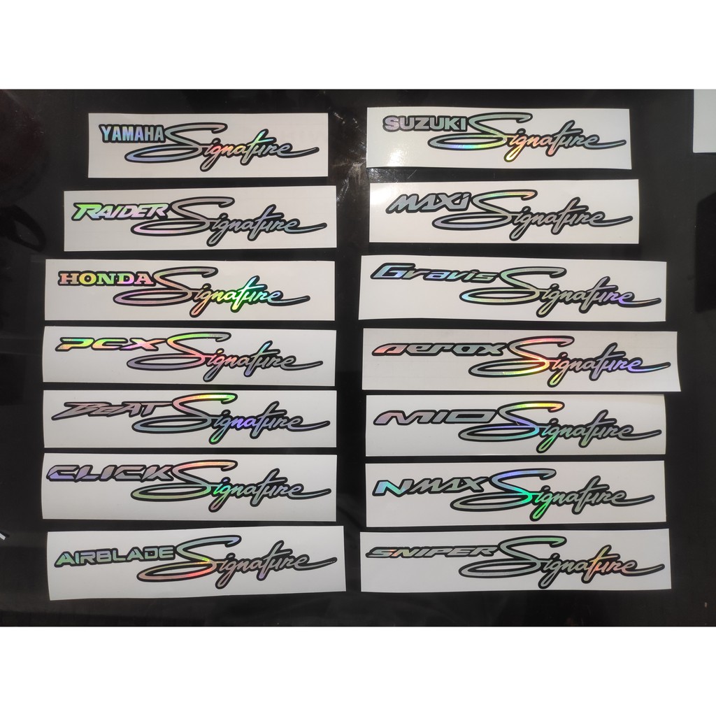 MOTOR SIGNATURE STICKER | Shopee Philippines