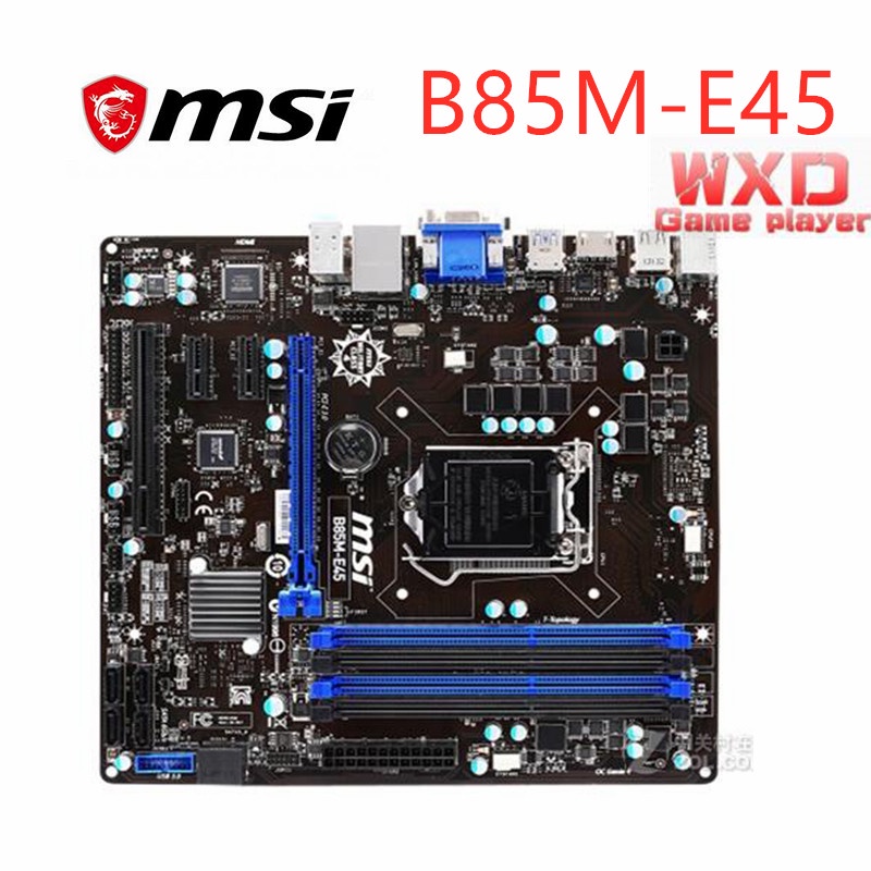 For MSI B85M-E45 Motherboard LGA 1150 DDR3 For Intel B85 B85M Desktop Mainboard SATA III USB3.0 ...