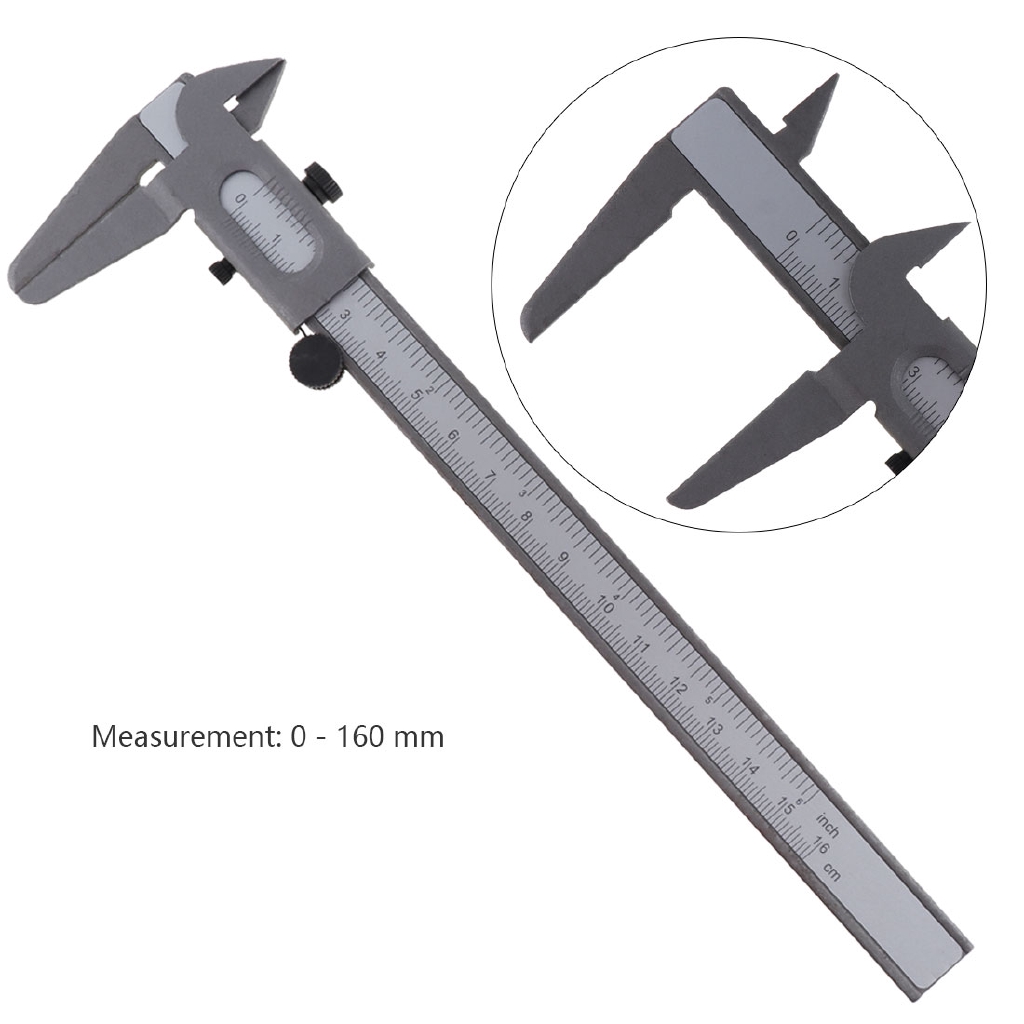 80mm-160mm Mini Carbon Steel &White Plastic Vernier Caliper Ruler ...