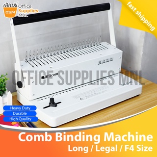 Officom Comb Binding Machine Legal / Long / F4 Size Heavy Duty Binding Machine | Shopee Philippines