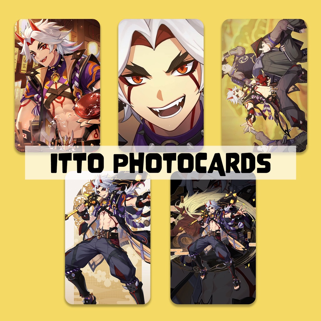 Genshin Impact Photocards - ARATAKI ITTO Textured Photocards Front and ...