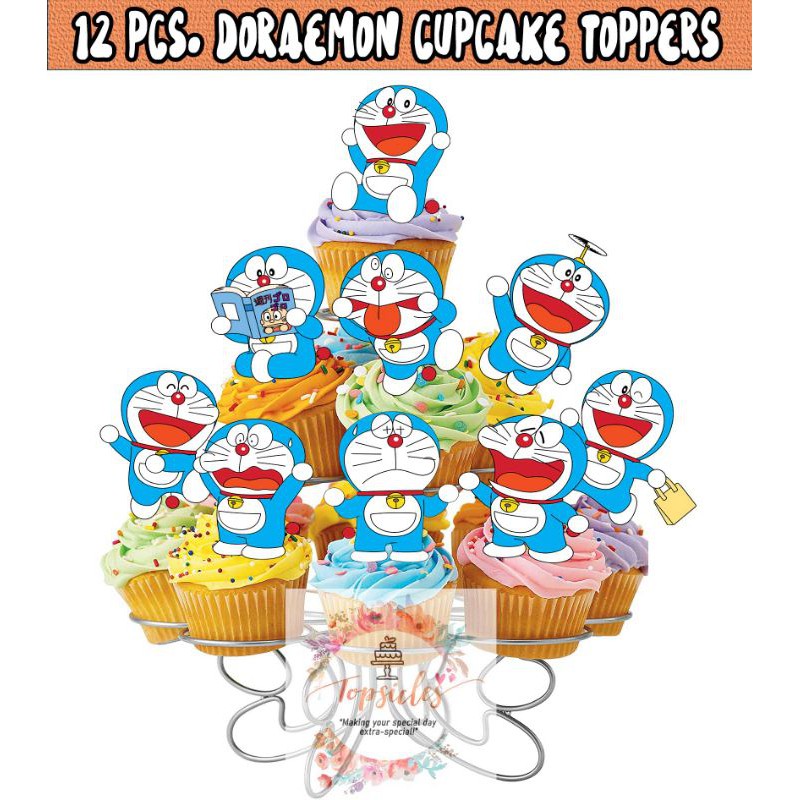 12 pcs. Doraemon Cupcake Toppers (READY STOCK) | Shopee Philippines