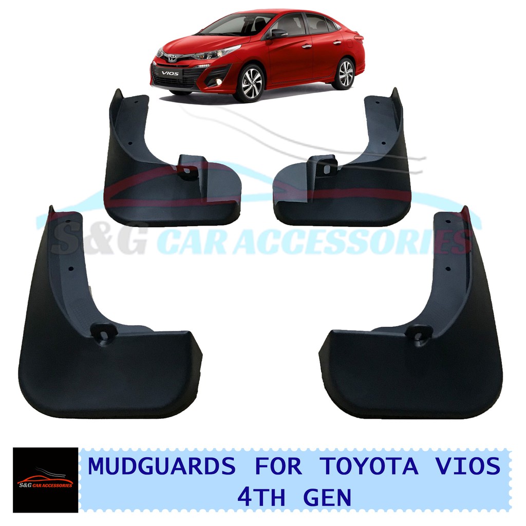 Toyota Vios 2019, 2020, 2021 4th Gen [Gen 4] Mudguards / Mud Guard ...