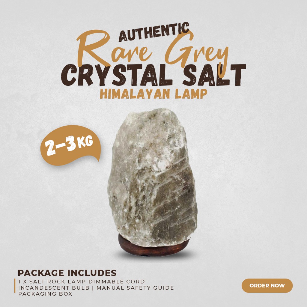 Rare Grey Himalayan Salt Lamp 2-3kg, Night Light Gray Salt Lamp ...