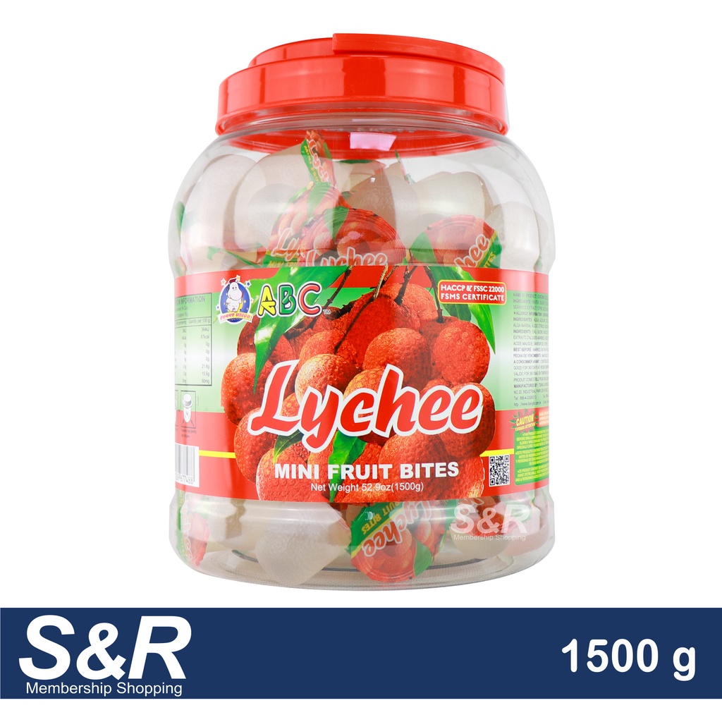 ABC Lychee Mini Fruit Bites 1500g | Shopee Philippines
