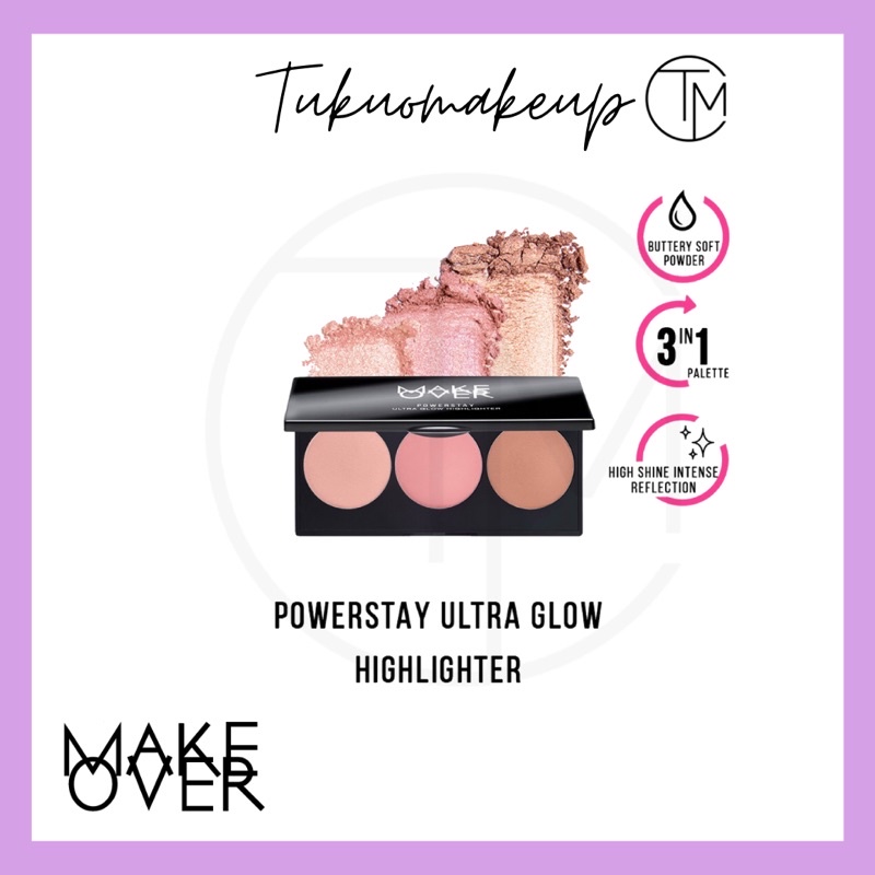 Make OVER Powerstay Ultra Glow Highlighter 3x3.5g - Highlighter Palette ...
