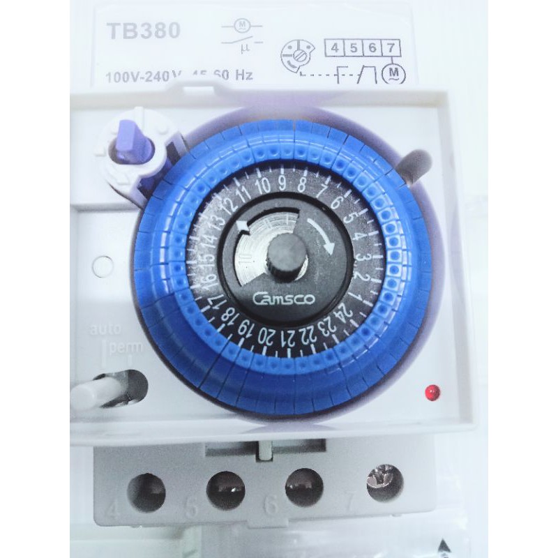 Camsco TB-380 24 hrs timer with back up battery din rail type | Shopee ...