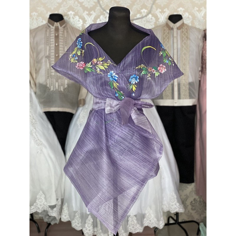 Modern Filipiniana Wrap Around Pinya-pinya | Shopee Philippines
