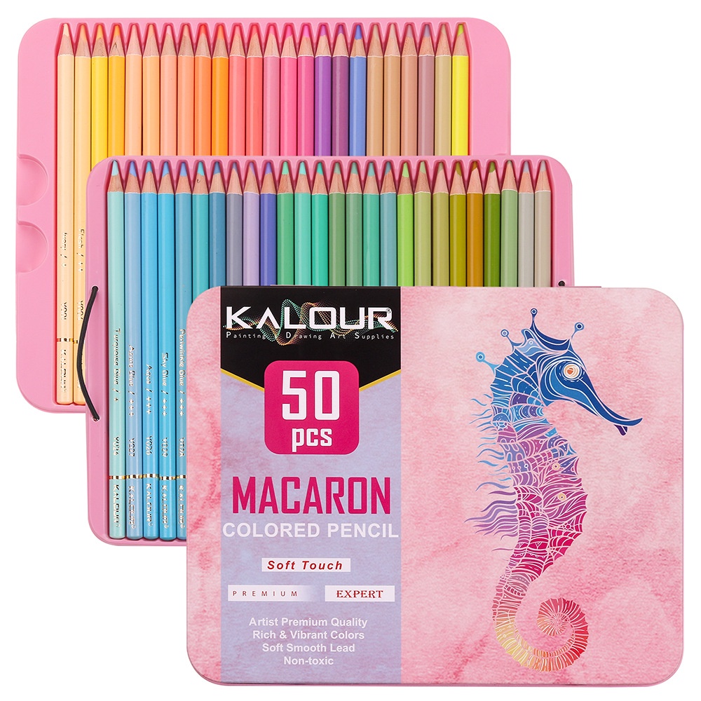Kalour 50pcs set Macaron 50Colors Colored Pencils Oil Pastel Color ...