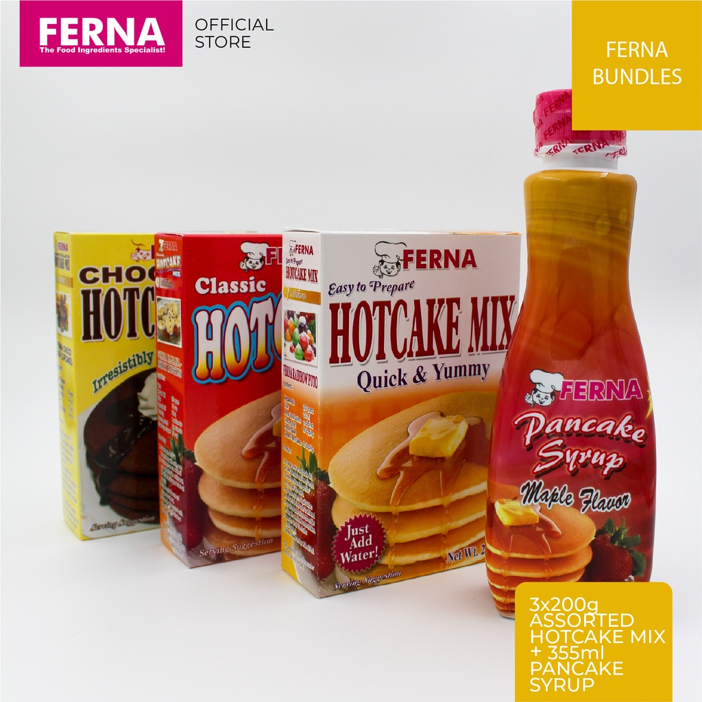 Ferna Hotcake Premix 3 Flavors with Maple Syrup ( Bundle promo ...