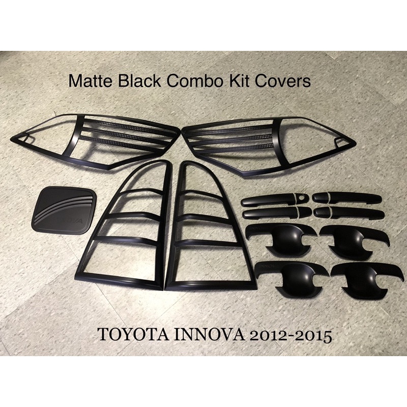 Toyota Innova 2012-2015 Matte Black Combo Garnish | Shopee Philippines