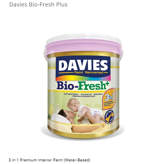 Davies BioFresh Odourless & Anti-Bacterial - BF-50501 Satin White ...