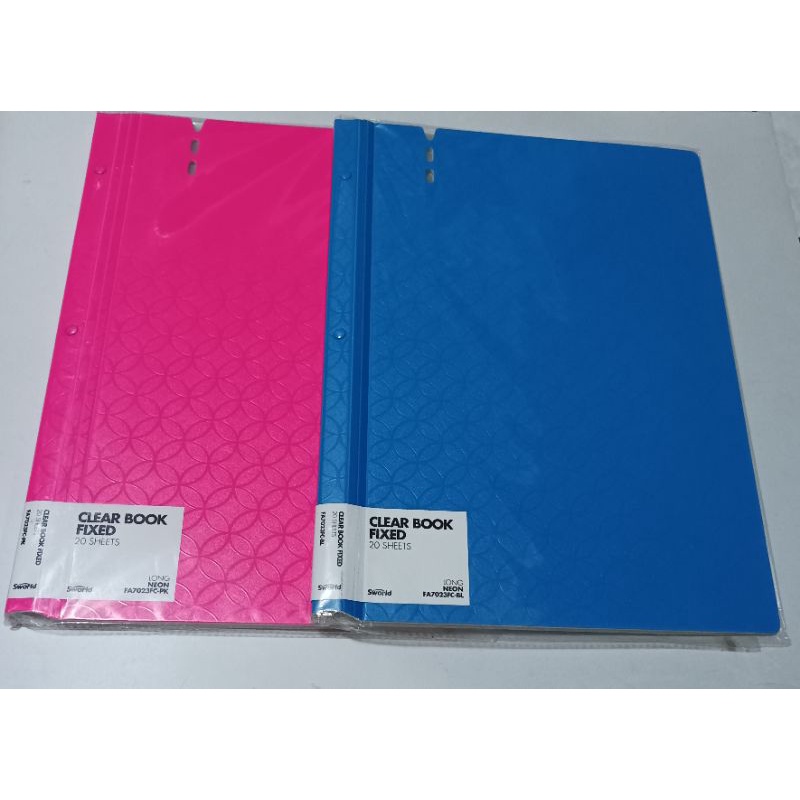 40 sheets or 20 sheets Sworld Long Clear book Fixed With Inside pocket ...