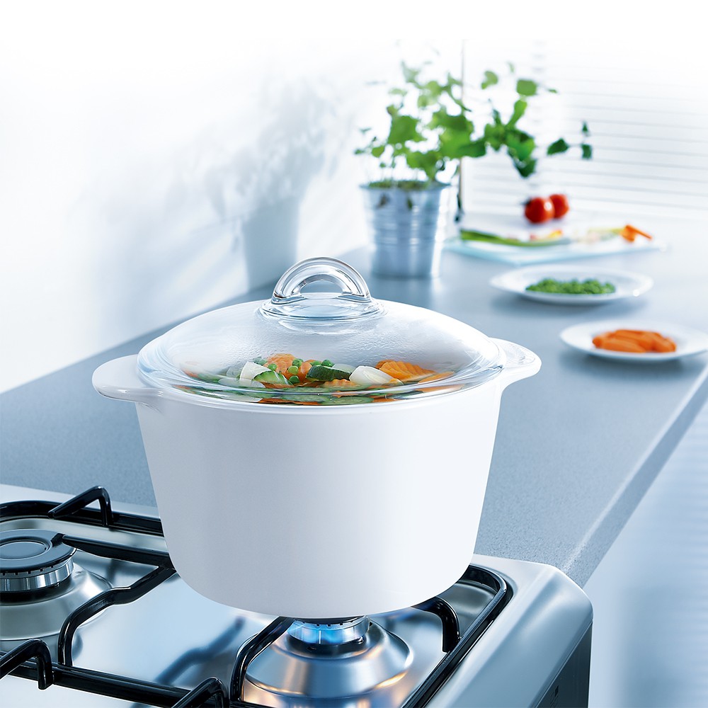 Luminarc 5L Direct To Fire Vitro Blooming White Casserole | Shopee ...