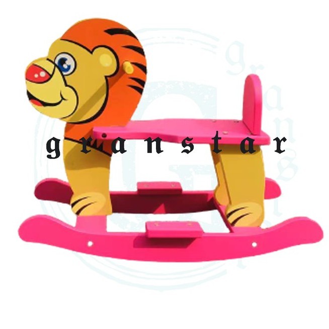 Children's Wooden Rocking Riding Lion Chair | Shopee Philippines