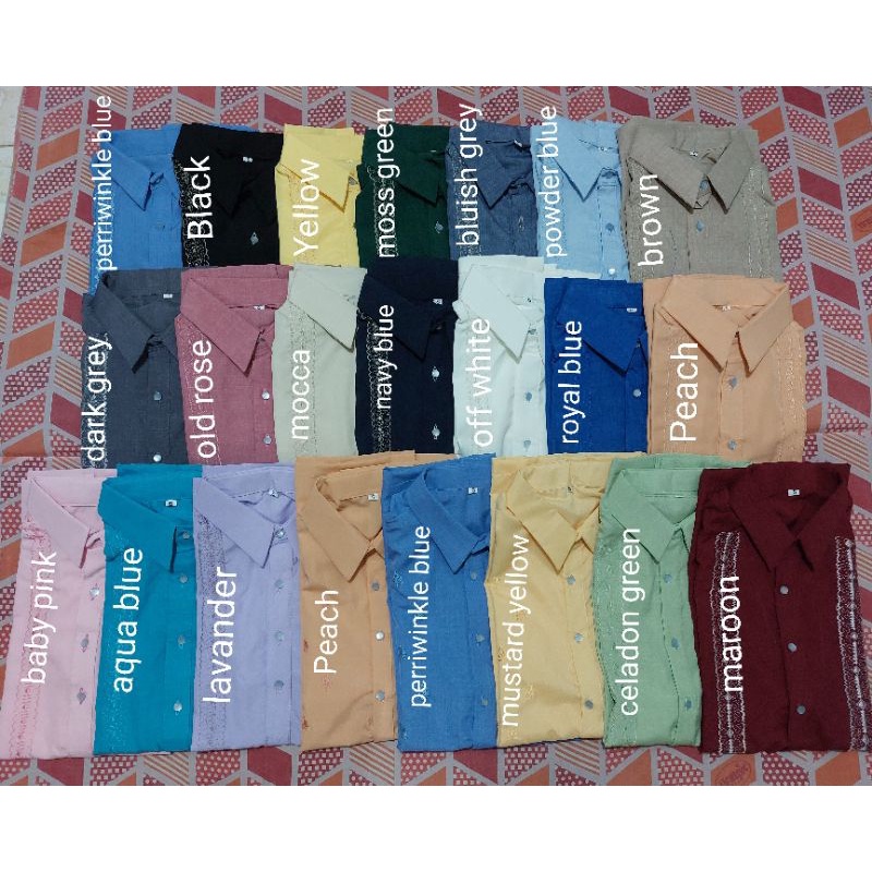 Polo Barong Shorts Sleeve | Shopee Philippines