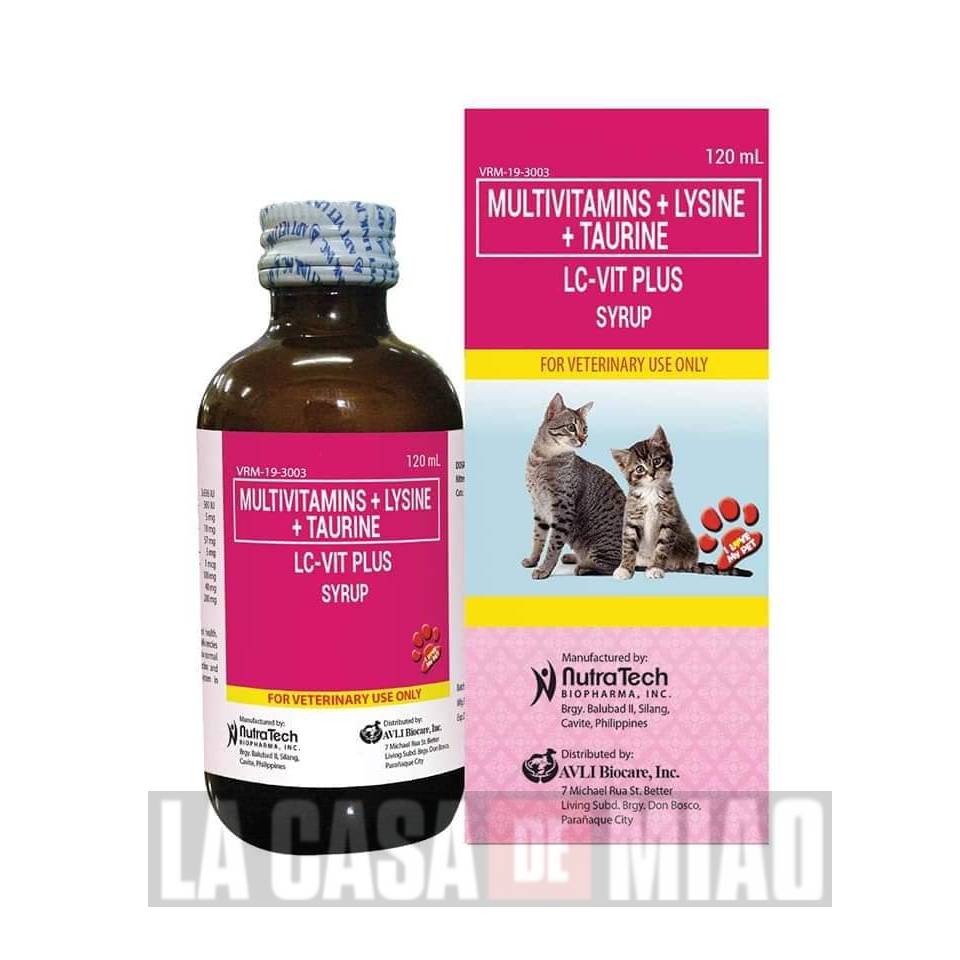 LC VIT PLUS 120mL Multivitamin Syrup for CATS and KITTENS | La Casa de ...