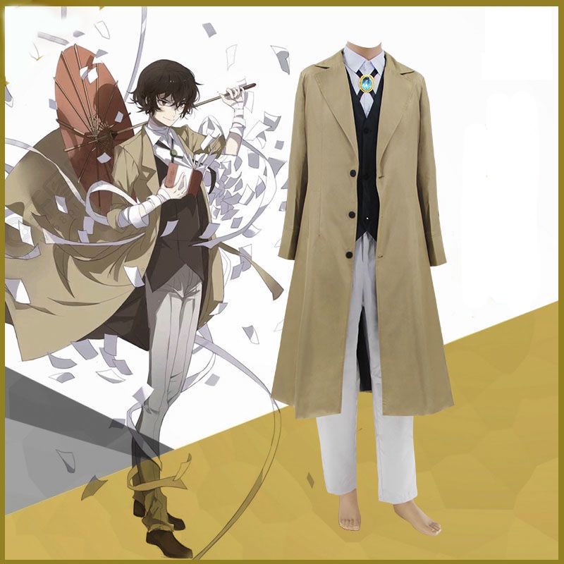 Heavencos Anime Bungou Stray Dogs Dazai Osamu Cosplay Costume Jacket ...