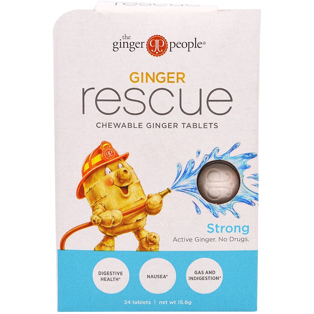 The Ginger People, Ginger Rescue, Chewable Ginger Tablets, Strong, 24 ...
