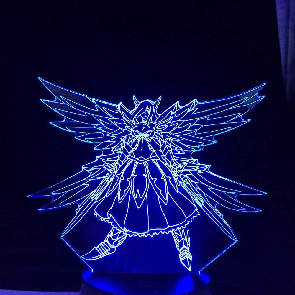 Anime Fairy Tail Natsu Dragneel and Erza Scarlet Hug Night Light 3D LED ...