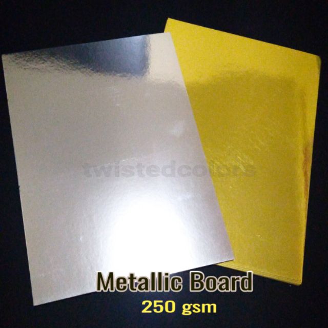 250 Gsm Metallic Board Cardstock / Mirror Board Gold Or Silver | Shopee ...