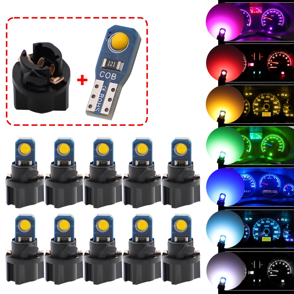 1PCS T5 Led Meter Bulb with Twist Sockets Super Bright W3W W1.2W 2SMD ... 1PCS T5 Led Meter Bulb with Twist Sockets Super Bright W3W W1.2W 2SMD ...