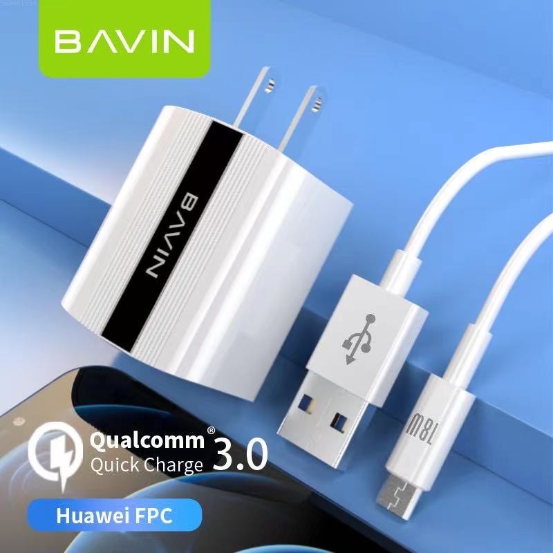 BAVIN 3.0 Qualcomm and 18w Fast Charger USB Wall Charger PC315 for ...