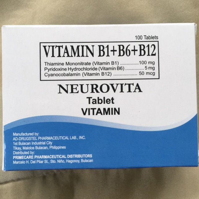 Vitamin B Complex (Neurovita) tablet 100pcs. | Shopee Philippines